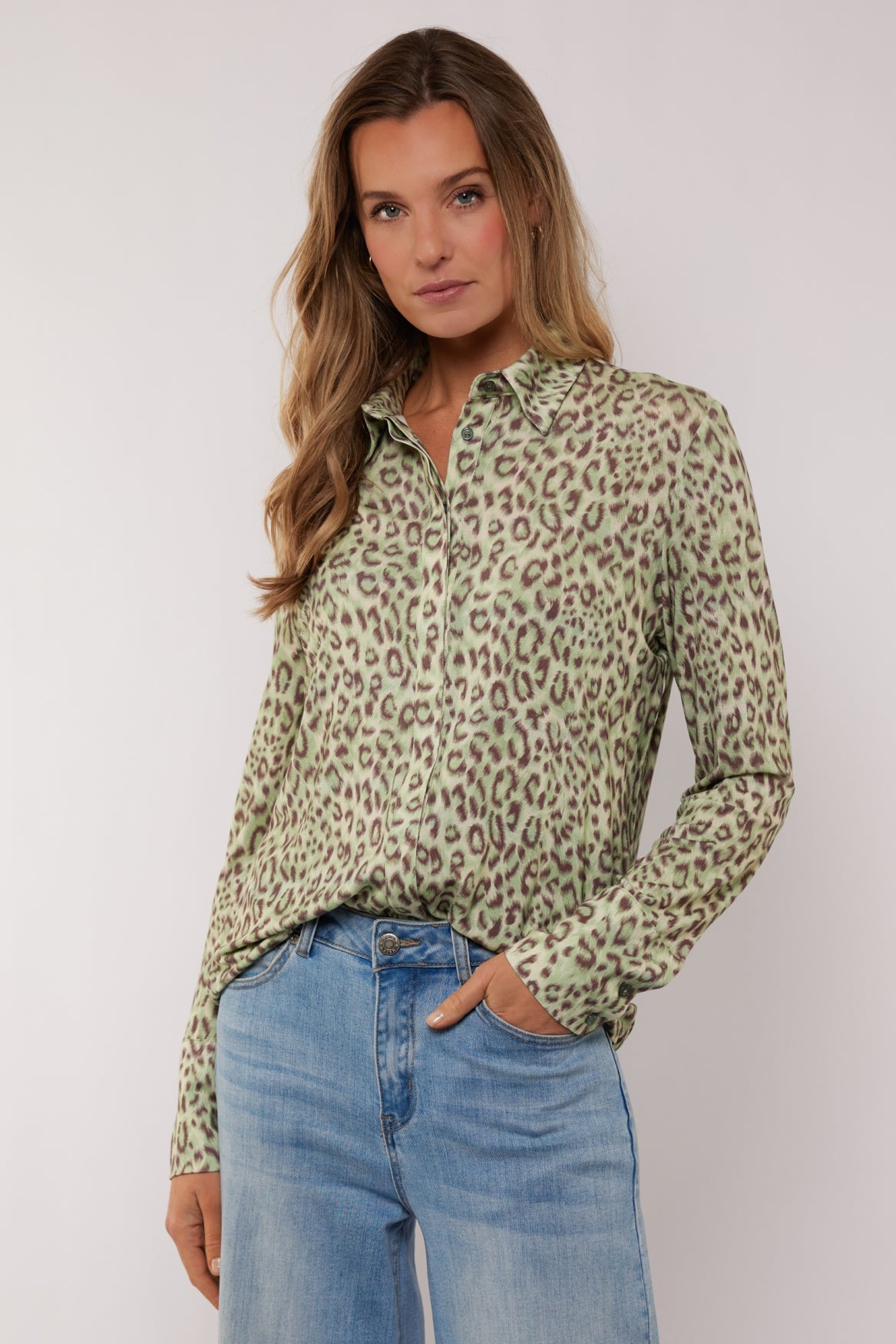 Jacqueline blouse | Sand/Light Moss – G-maxx